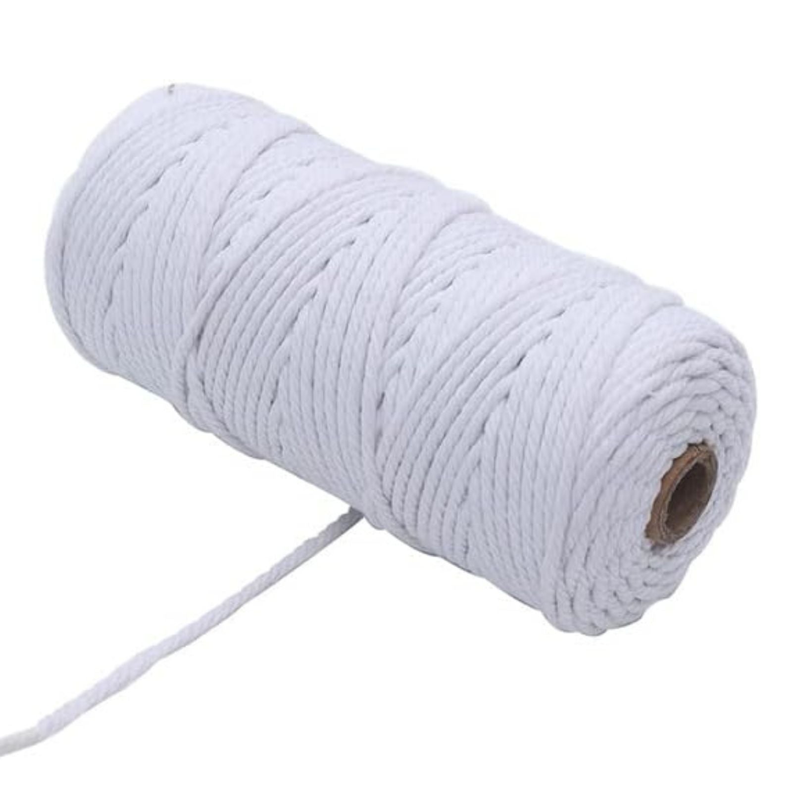 4mm/100M White Twisted Cotton Macrame Rope Craft Weaving Wire – Memory Tech