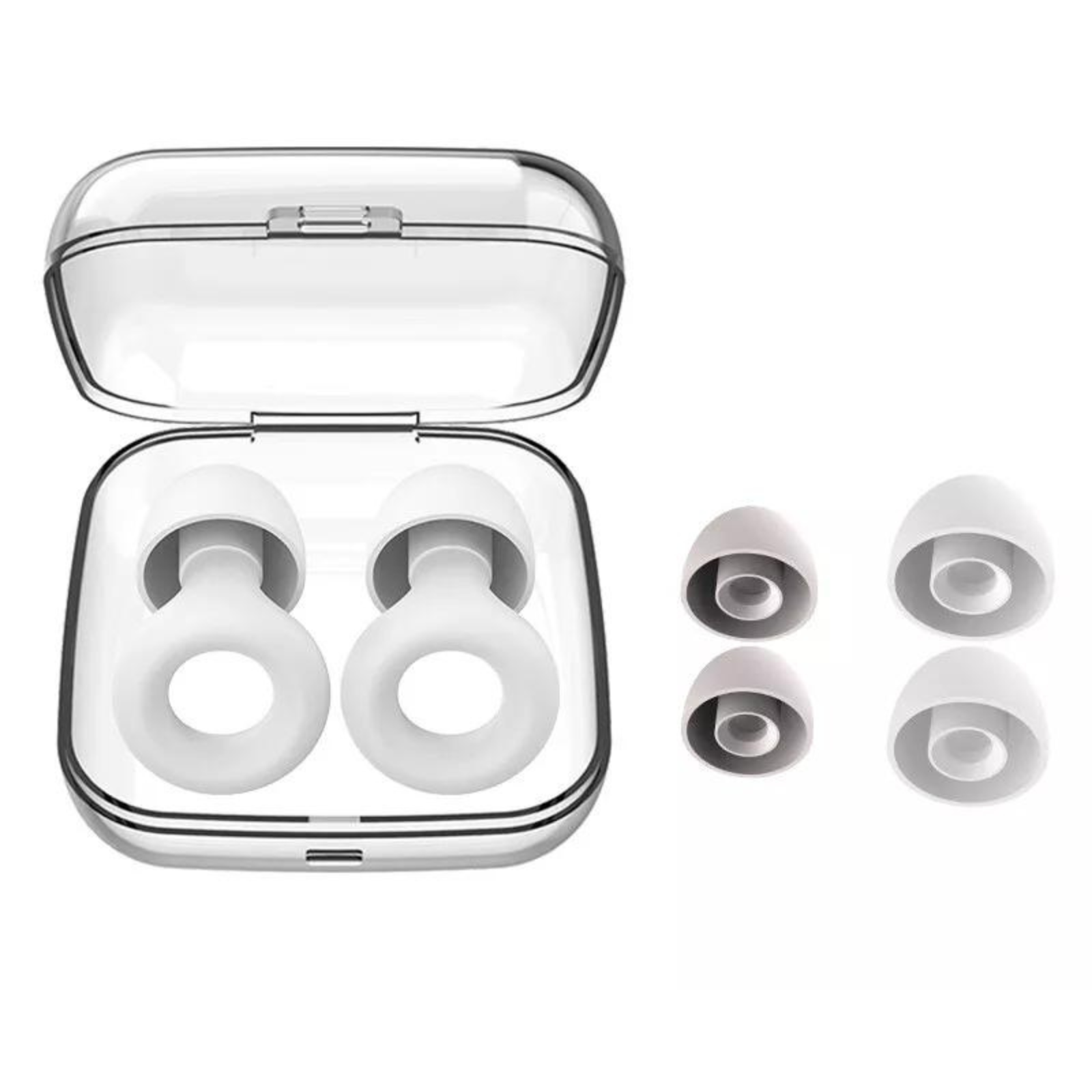 Soft Silicone Ear Plugs for Noise Reduction Flexible & Reusable White ...