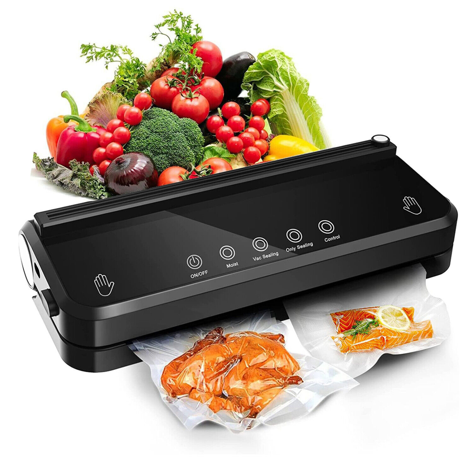 Vacuum Sealer for Fresh, Dry, Wet Food Storage with Built-in Cutter and Bags – Memory Tech