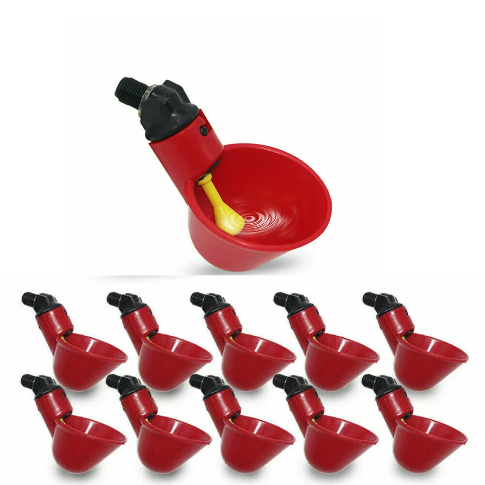 10x Automatic Chicken Water Feeder Cups for Poultry, Birds, and Chooks ...