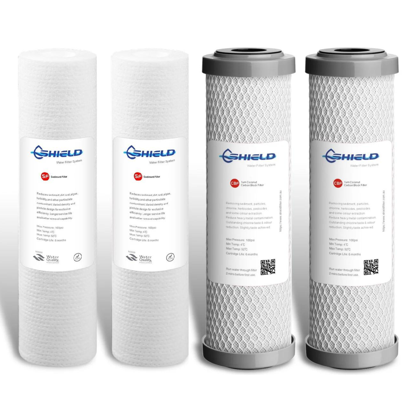 2-Pack 0.5 Micron Sediment & 1 Coconut Carbon Water Filter Cartridges ...