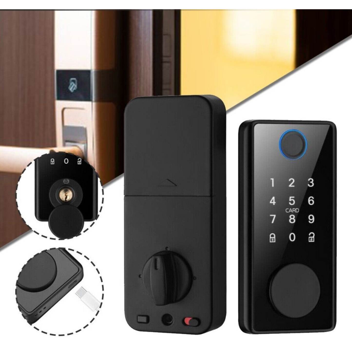 Whitco 5 Pin Cylinder Security Door Lock 8 Keys Included – Memory Tech