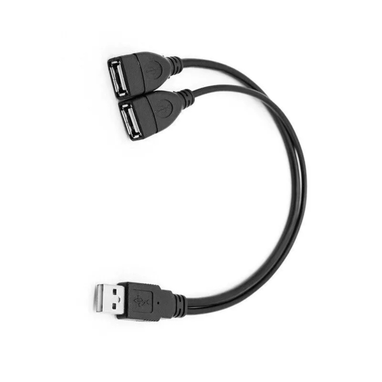 Double USB Extension Cable A-Male to 2 A-Female Y Cord Power Splitter ...