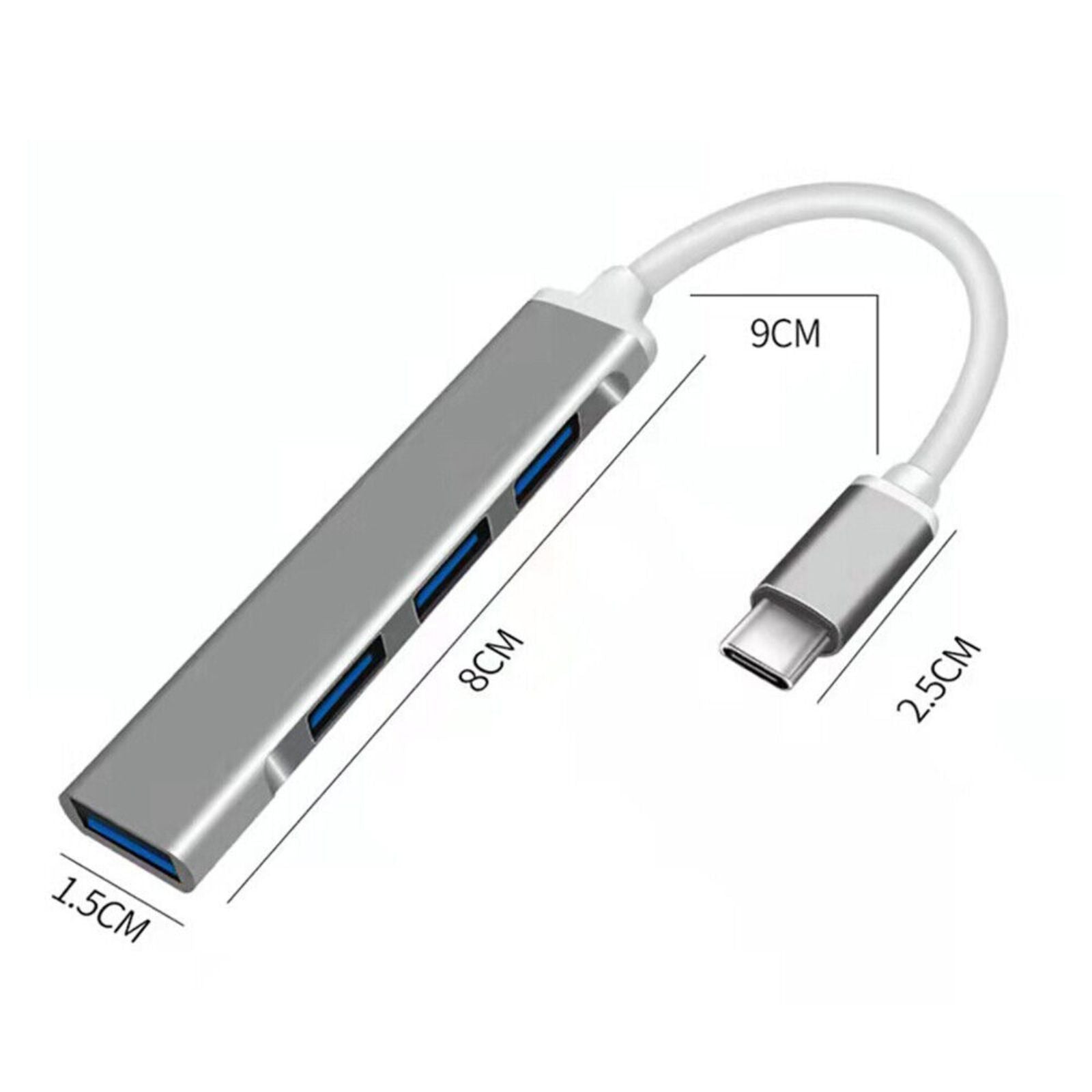 Type C Hub 3.0 4 Port Multi-Splitter OTG Adapter – Memory Tech