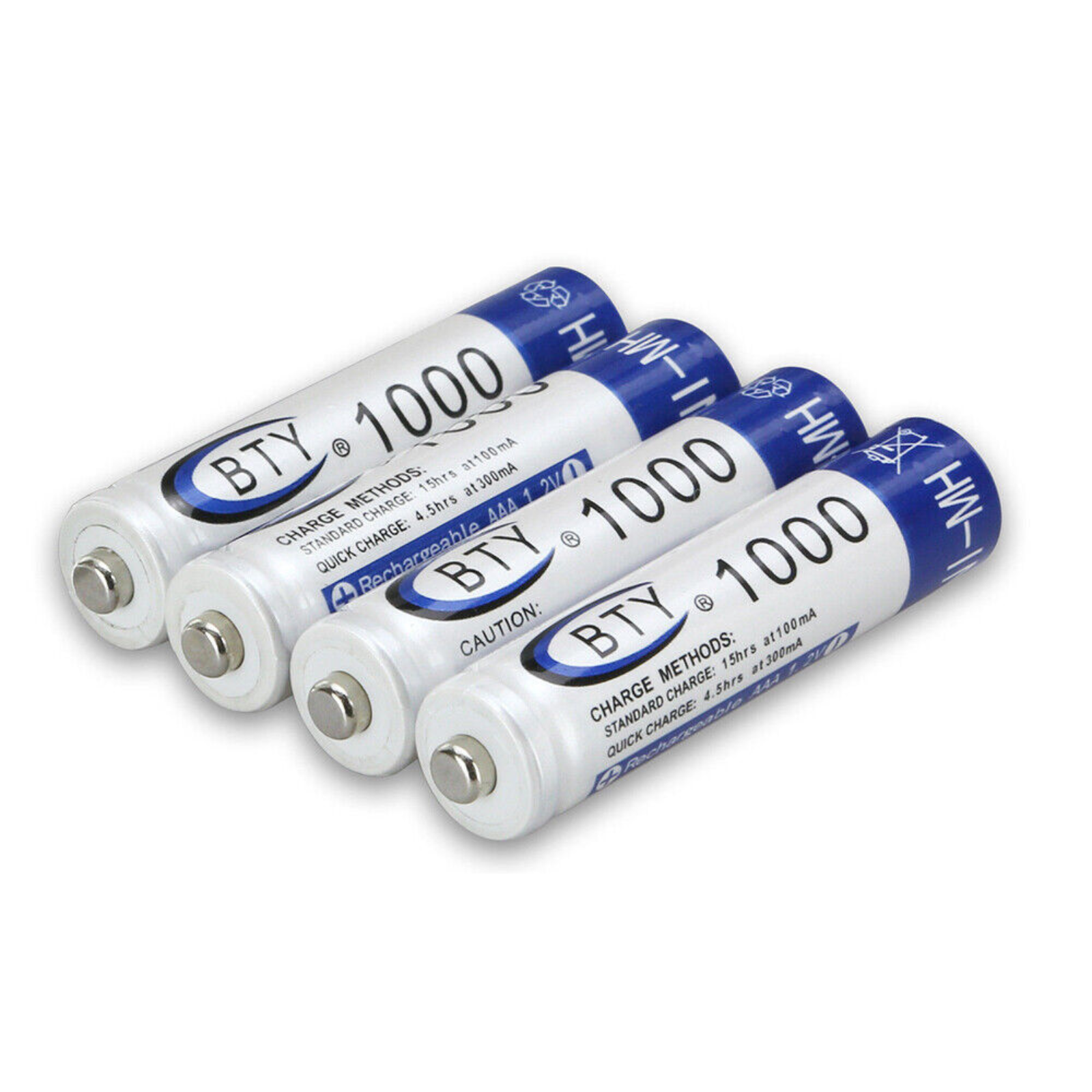 1000mAh AAA Rechargeable Battery High Capacity 1.2V NI-MH Batteries ...